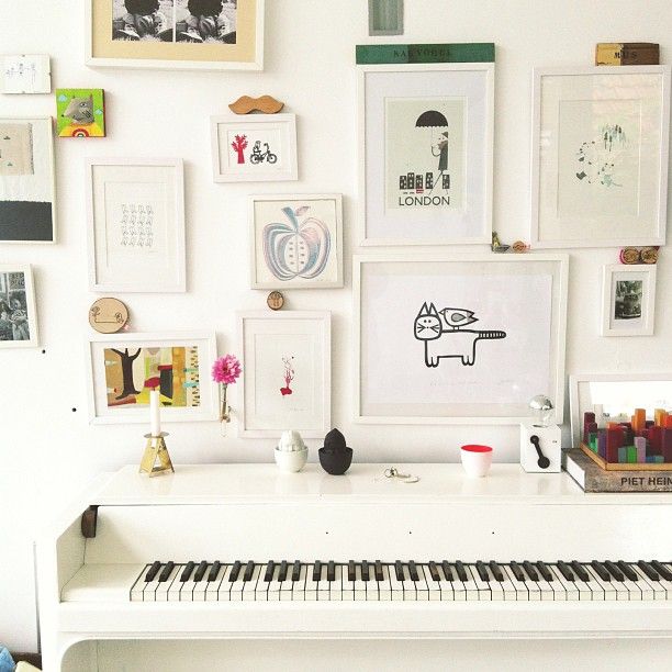 The Space Above: Styling above an upright piano – The Colorado Nest
